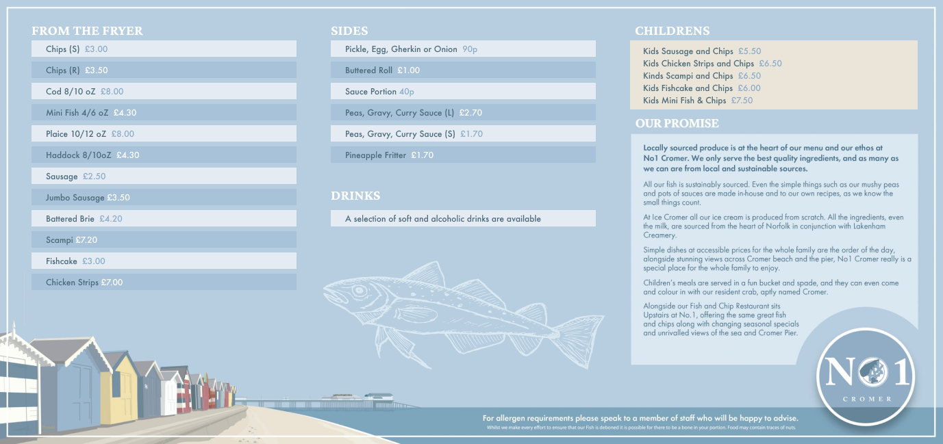 Fish and Chip Takeaway | Open Daily | No1 Cromer